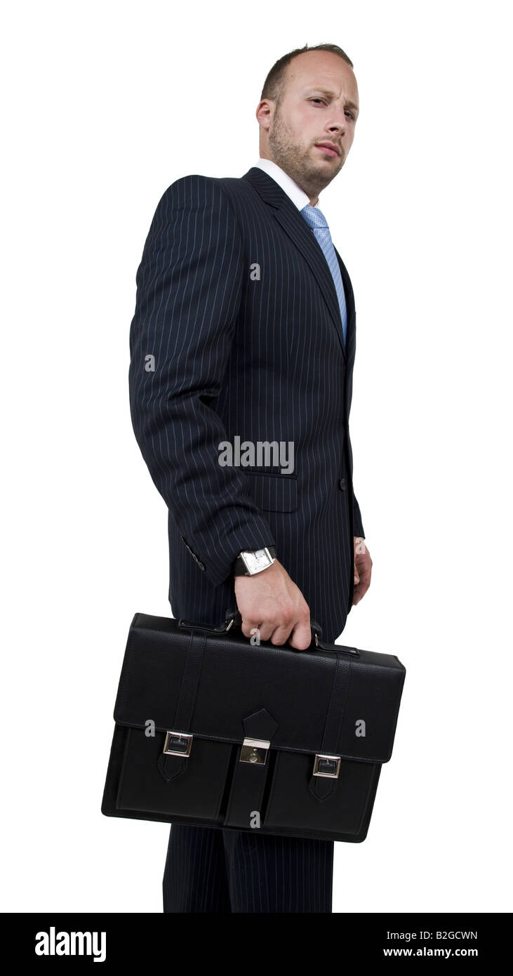 Businessman briefcase on white hi-res stock photography and images - Alamy