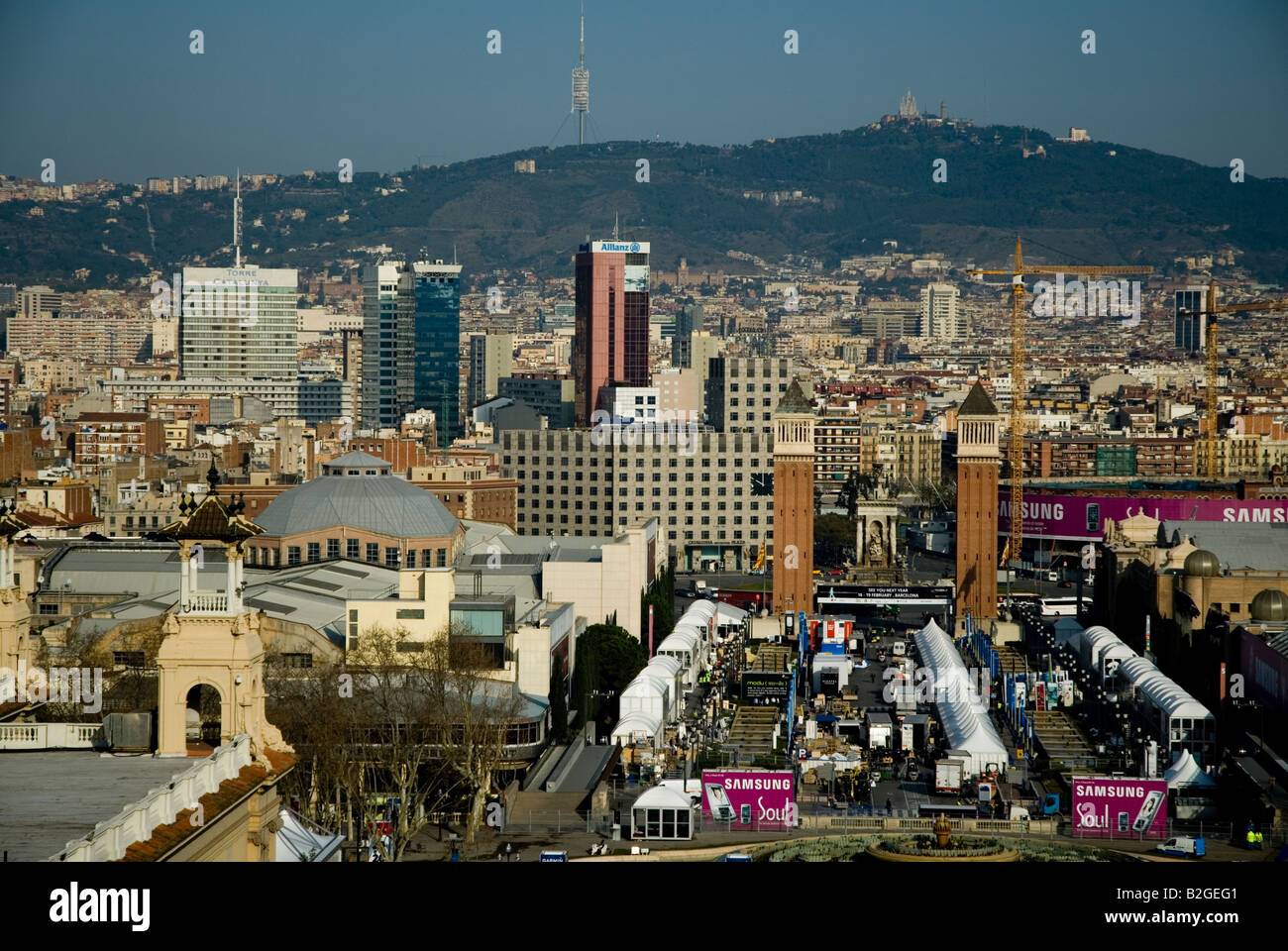 from castle de montjuic panoramic view Barcelona Stock Photo - Alamy