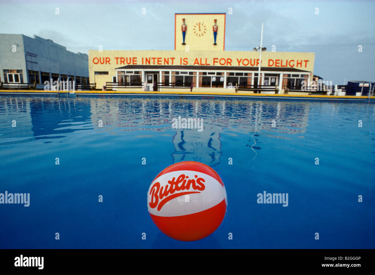 butlins beachball swimming pool butlins reception building with its ...