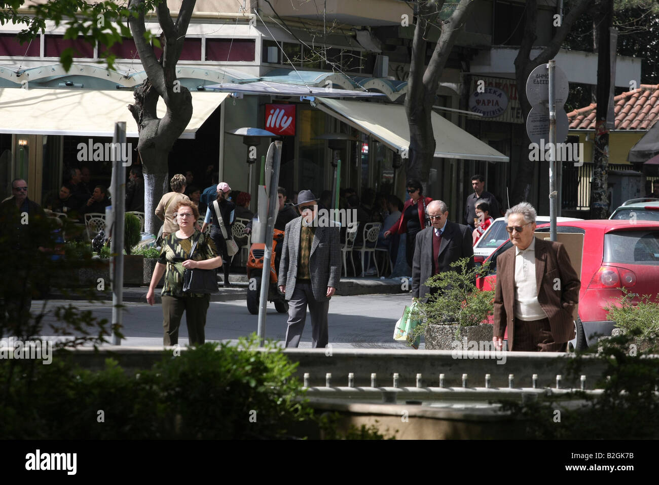 Greece Central Greece Macedonia Edessa local people in the street Stock ...