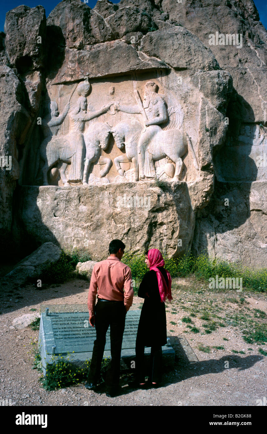 Relief of King Ardashir I at Naqsh-e Rostam near Persepolis in Iran ...