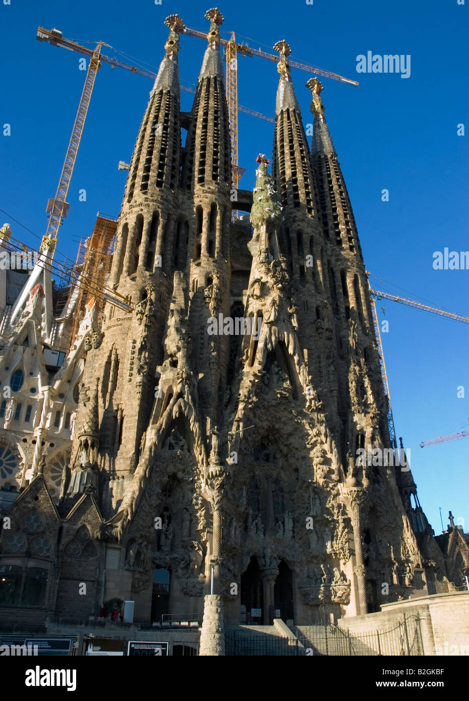 La Sagrada Familia Gaudi church architecture Barcelona Spain Europe ...