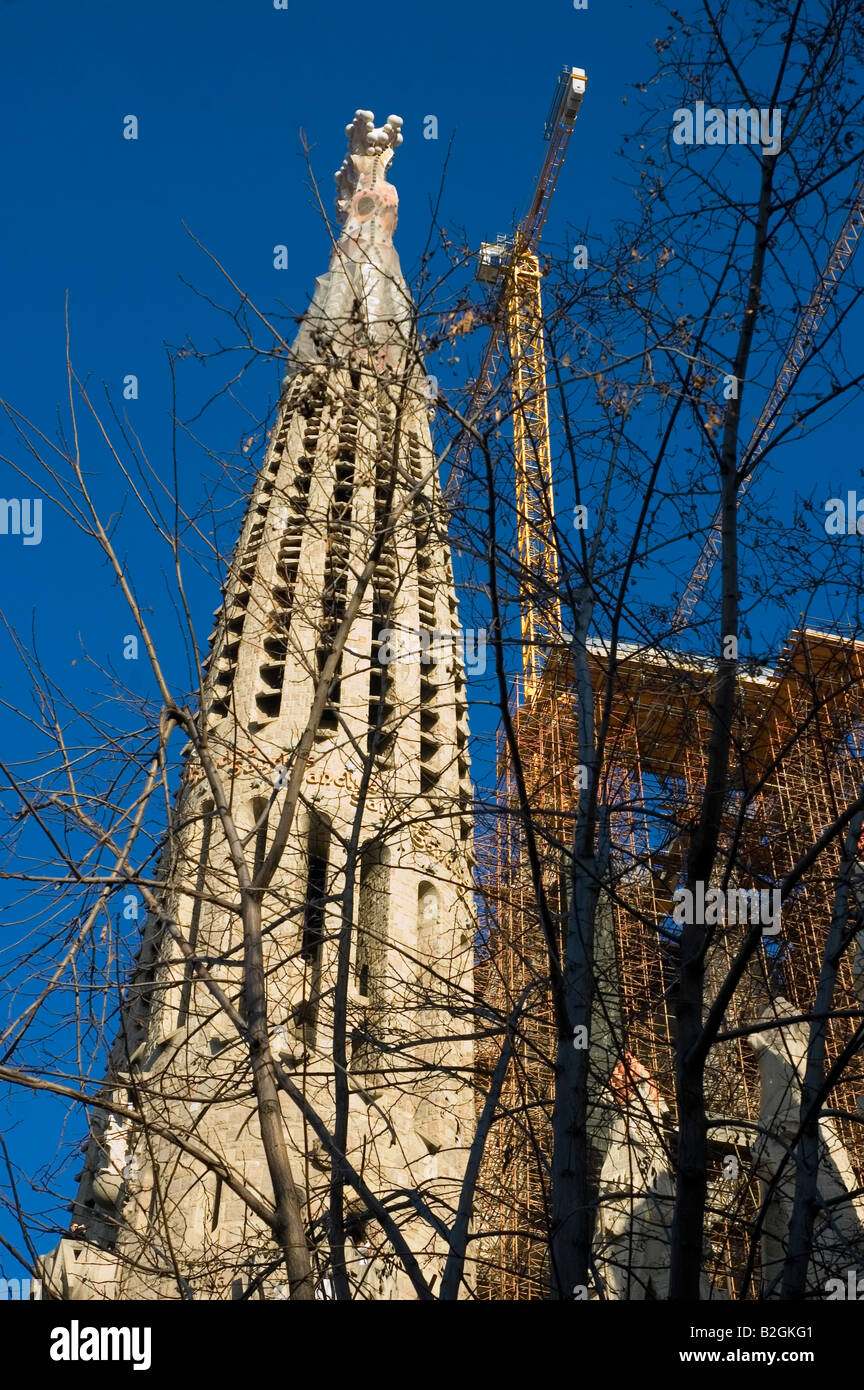 La Sagrada Familia Gaudi church architecture Barcelona Spain Europe ...