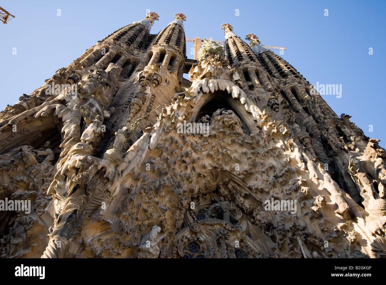 La Sagrada Familia Gaudi church architecture Barcelona Spain Europe ...