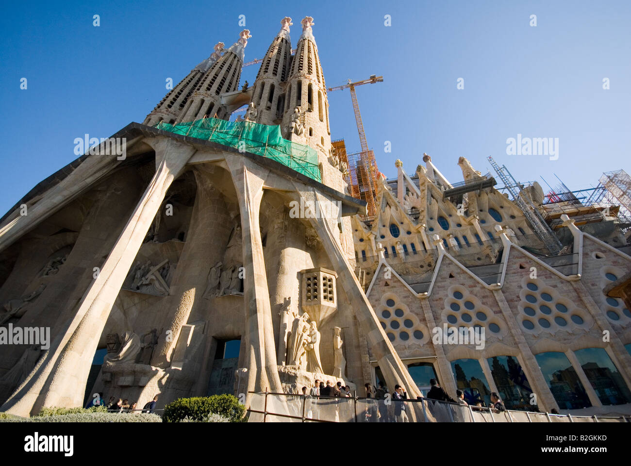 La Sagrada Familia Gaudi church architecture Barcelona Spain Europe ...