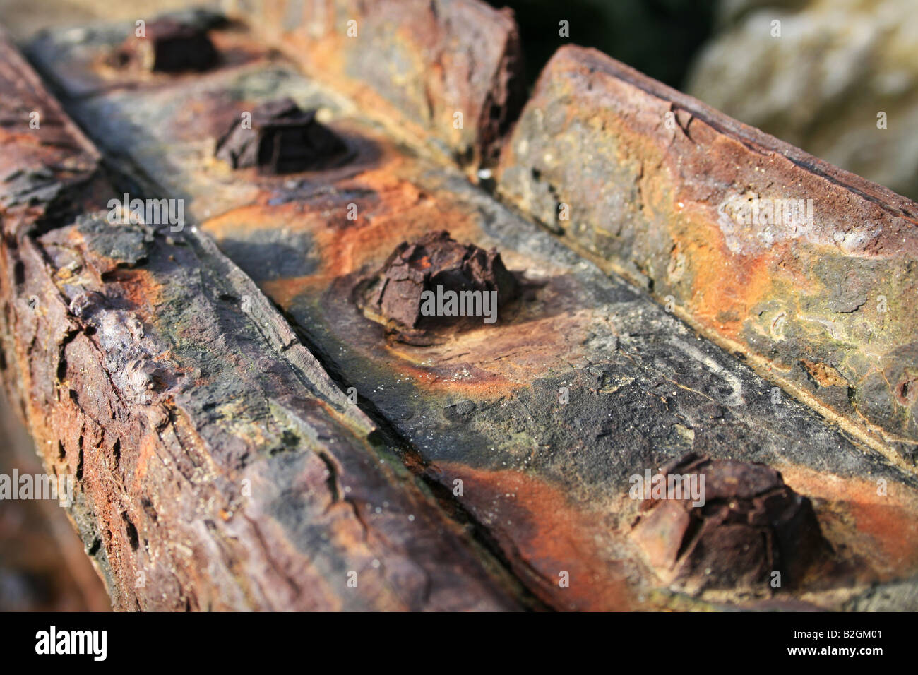 rusted metal railing Stock Photo - Alamy