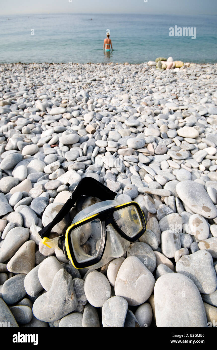 Pebble beach at nice france hi-res stock photography and images - Alamy