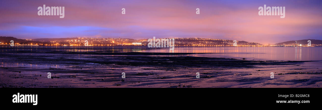 Sunset over Swansea Bay, Wales Stock Photo - Alamy