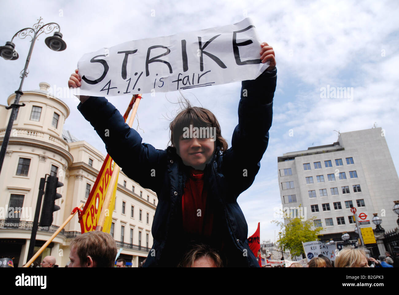 Teachers strike & demonstration about fair pay march through central ...