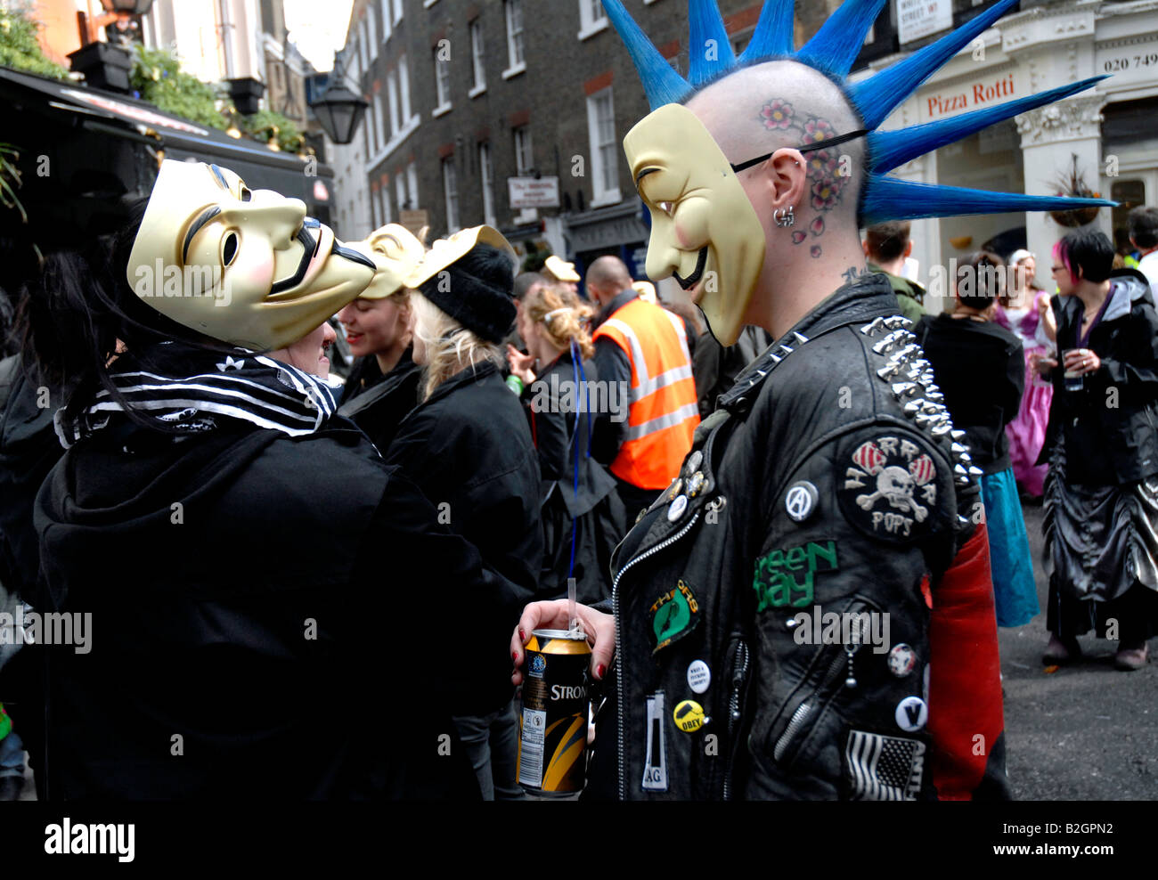 Anarchist May Day fayre in Mayfair Stock Photo - Alamy