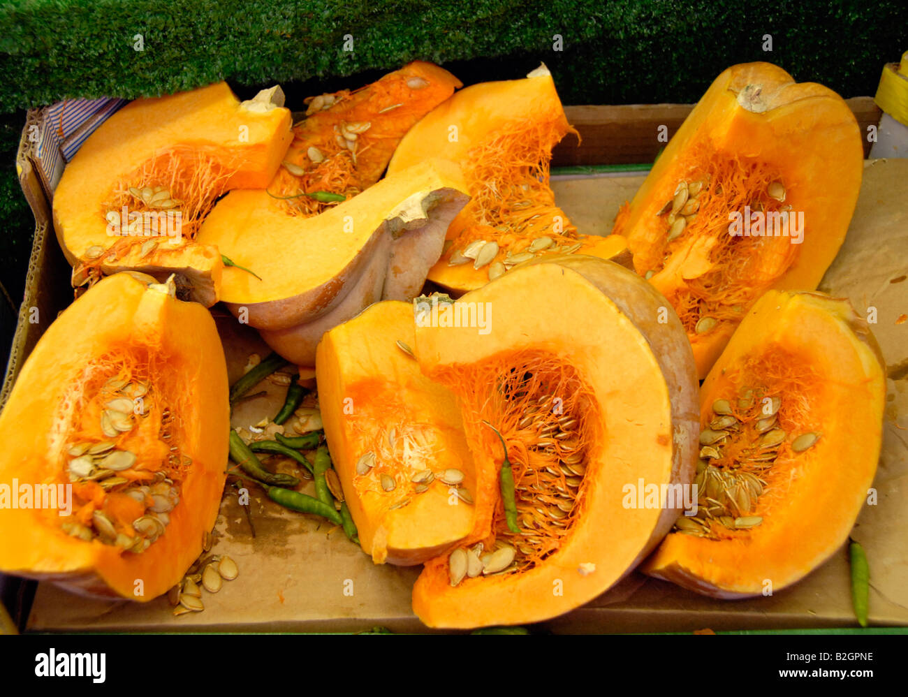 Fresh pumpkin cut open hi-res stock photography and images - Alamy