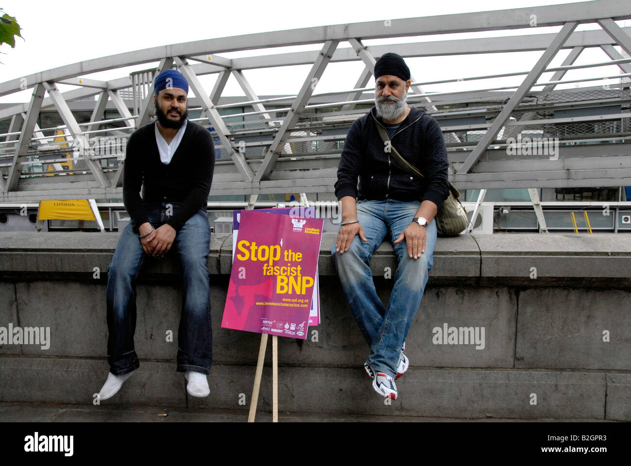 National anti fascist BNP march through London 21 June 2008 Stock Photo ...