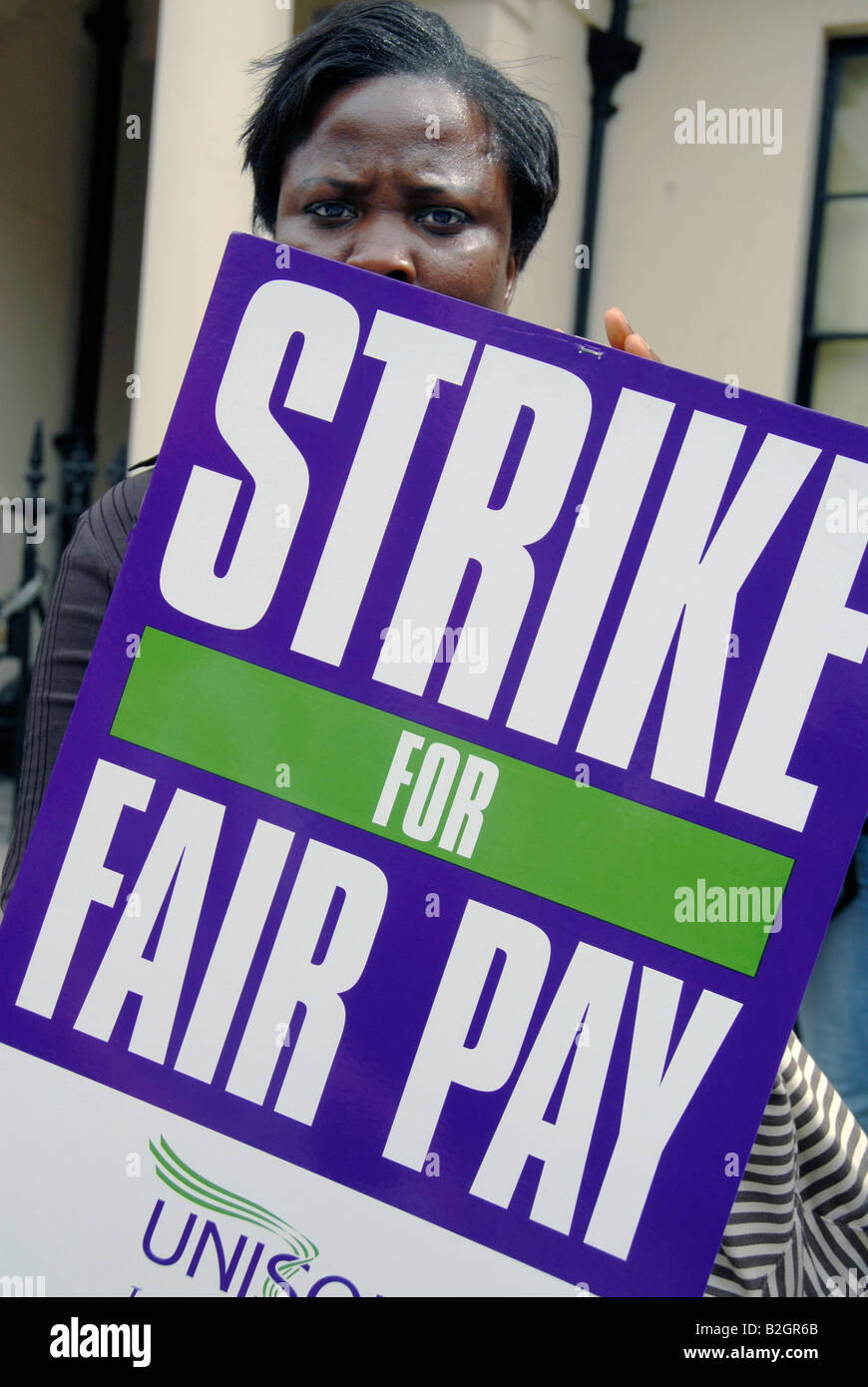 Unison union worker protest placard hi-res stock photography and images ...
