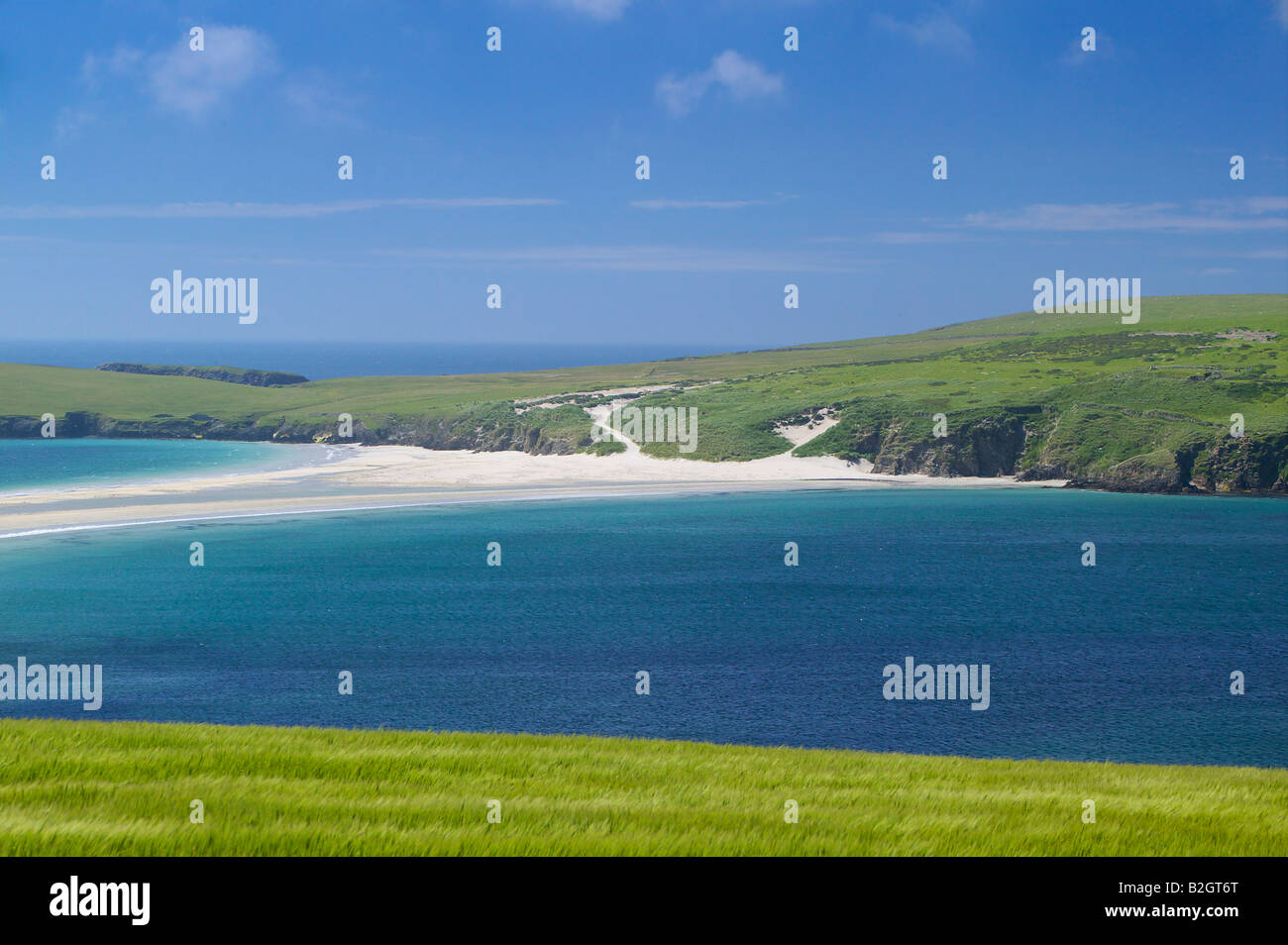 St Ninian's Isle and tombolo, Mainland, Shetland Isles, Scotland, UK ...