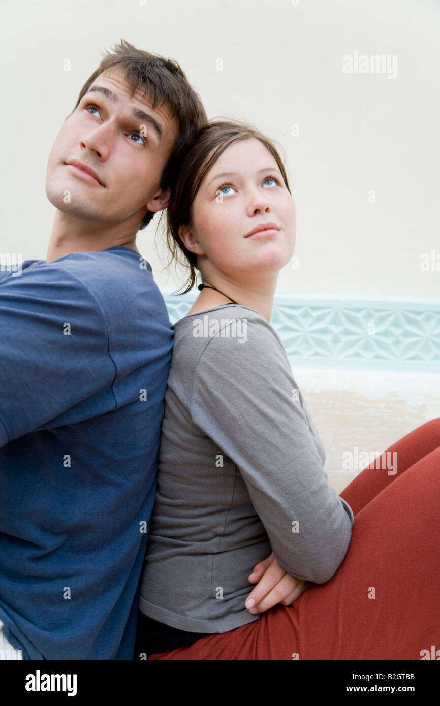 lovers pair couple man woman harmonic in love together romantic Stock ...