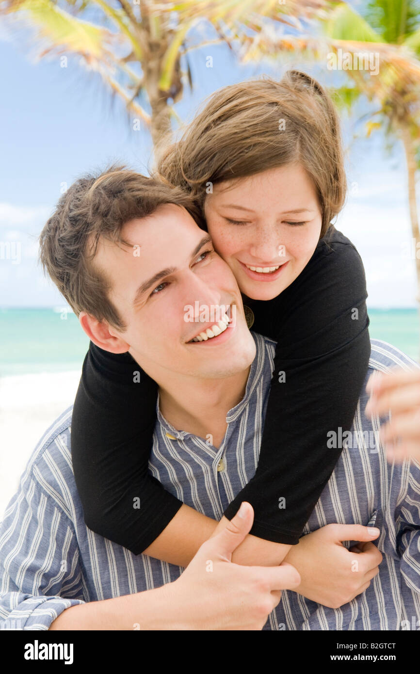 embrace caressing lovers pair couple man woman harmonic in love ...