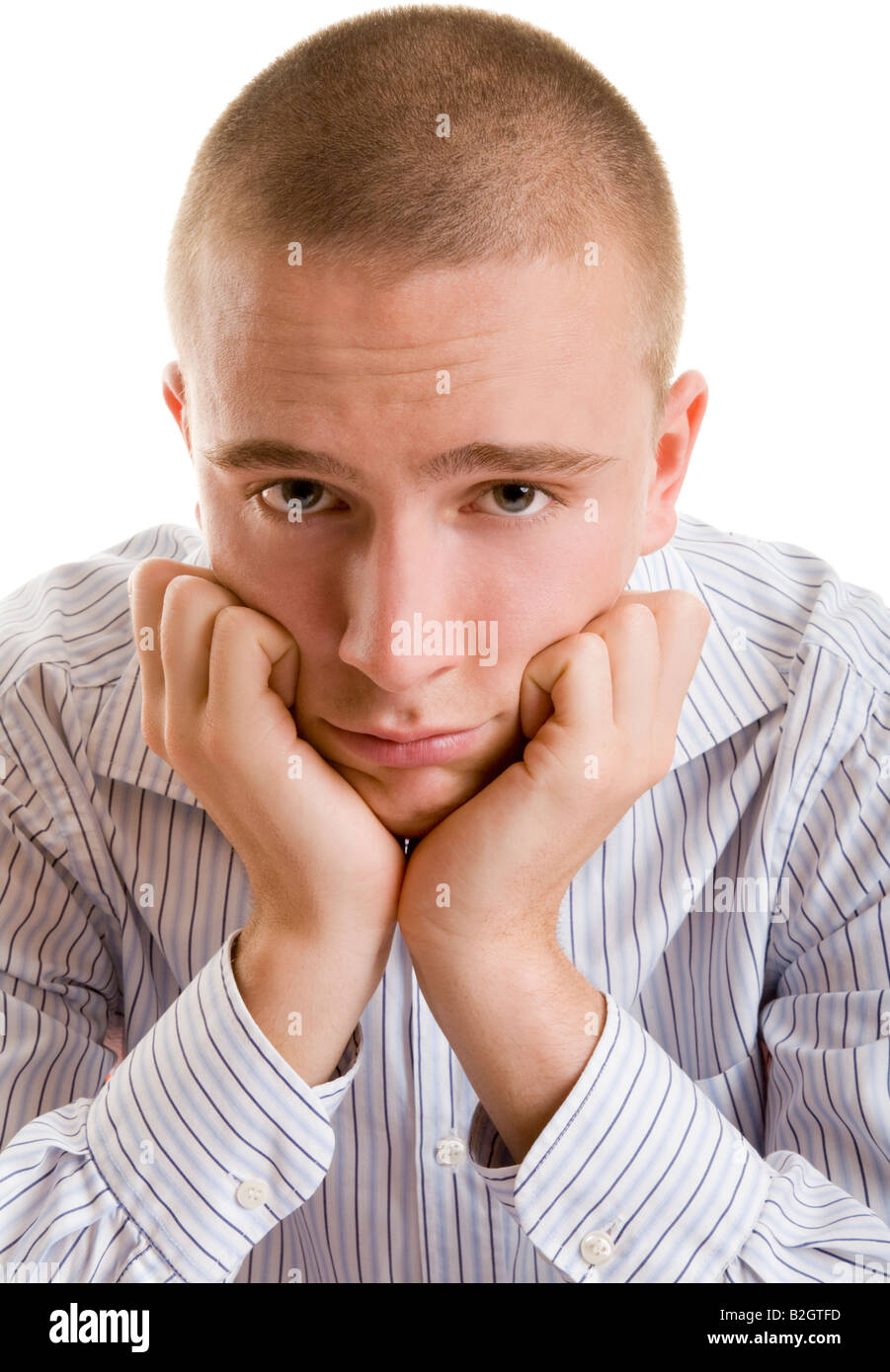 portrait young man lonely boring sad people Stock Photo - Alamy