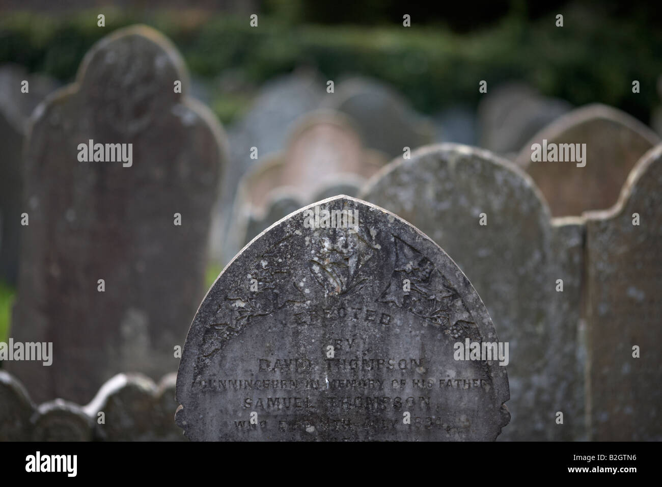 old gravestones in the cemetery of greyabbey county down northern ...
