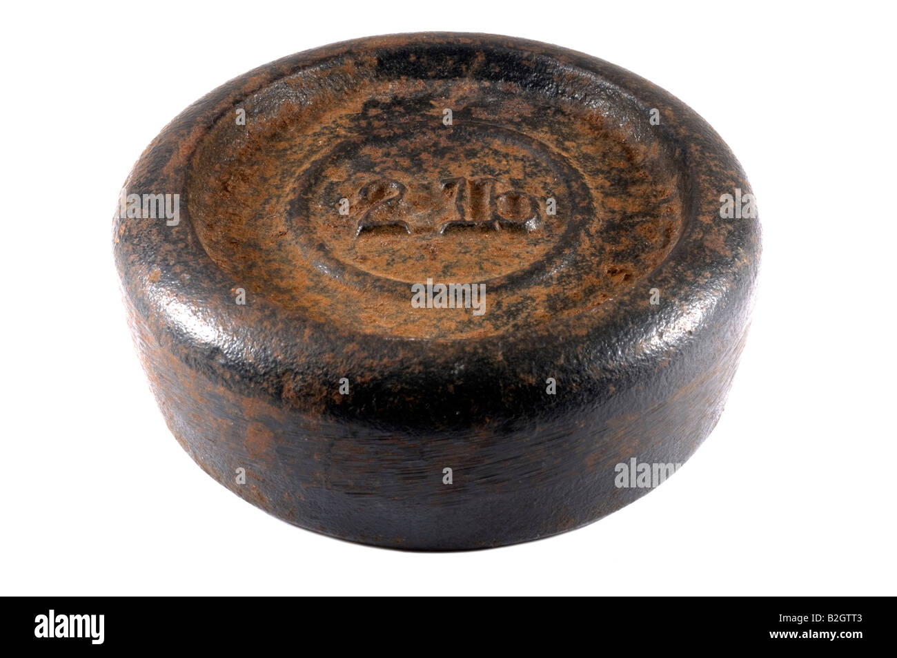 Steel Two pound imperial weight Stock Photo - Alamy