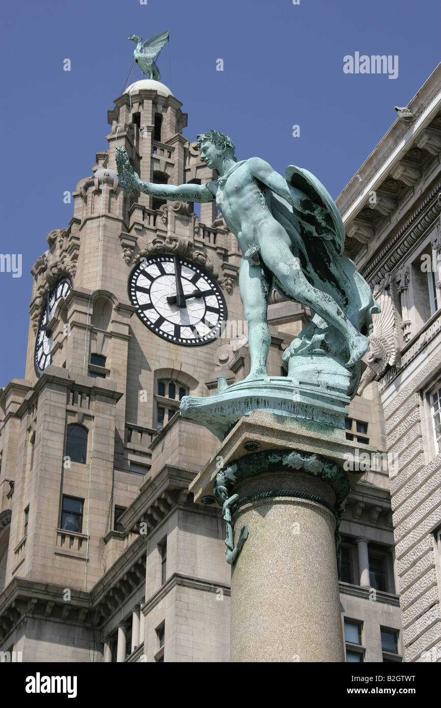 City of Liverpool, England. The Cunard War Memorial at Liverpool’s Pier ...