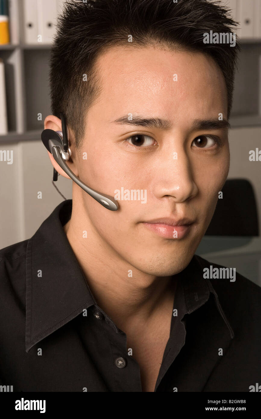 Close up male customer service representative hi-res stock photography ...