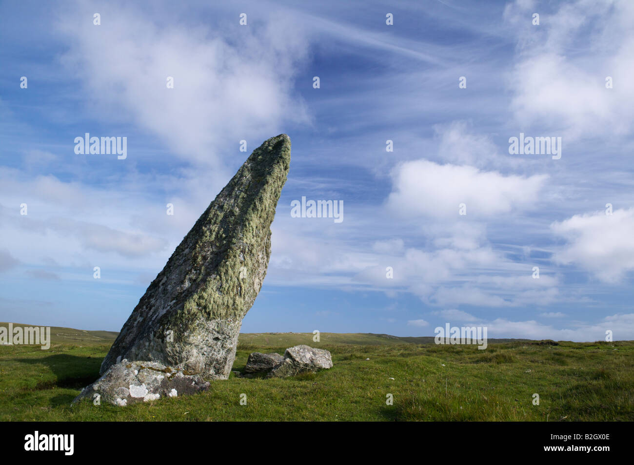 Neolithic Bordastubble Standing Stone, near Burragarth, Unst, Shetland ...