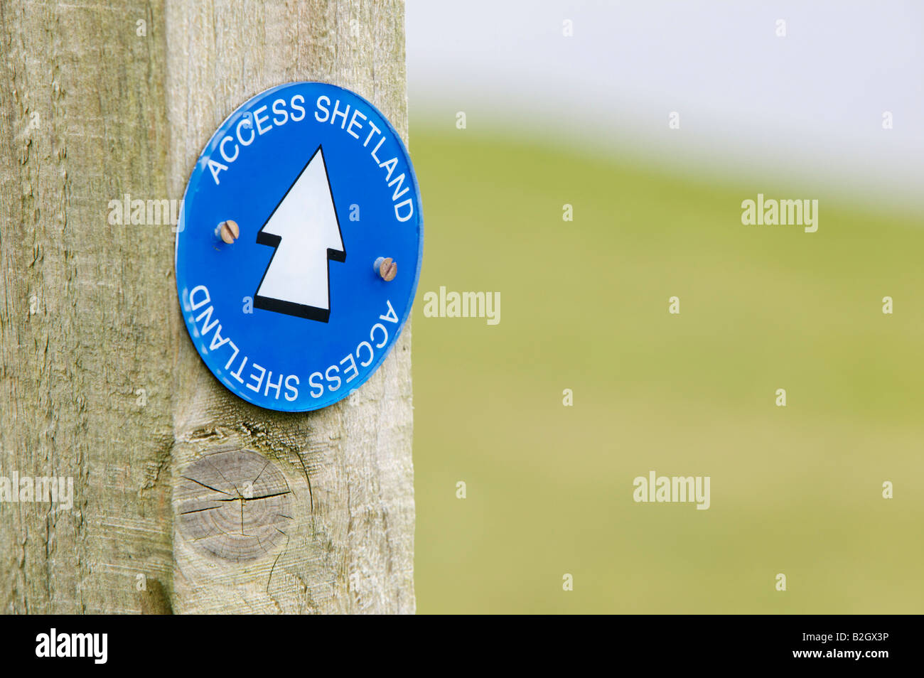 Access Shetland walking sign, Shetland Isles, Scotland, UK Stock Photo ...