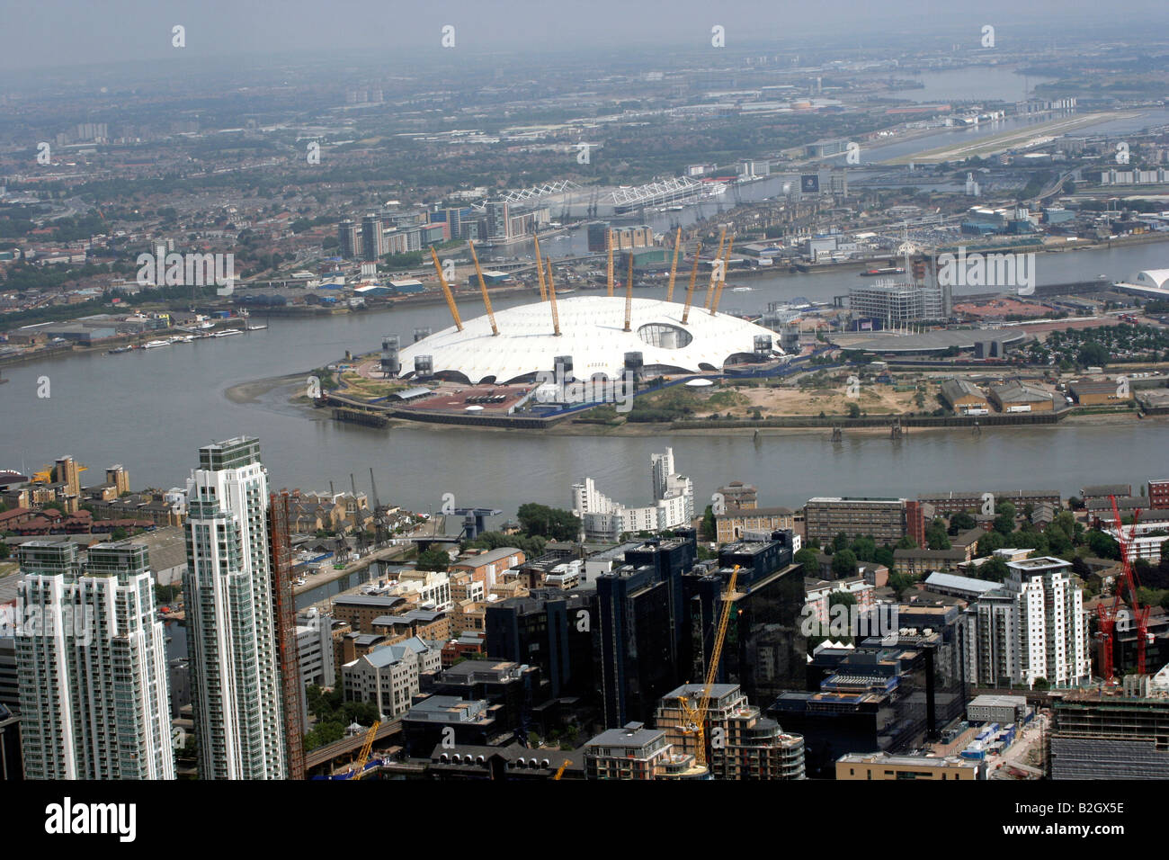 An aerial view of the Millenium Dome looking Northeast Stock Photo - Alamy