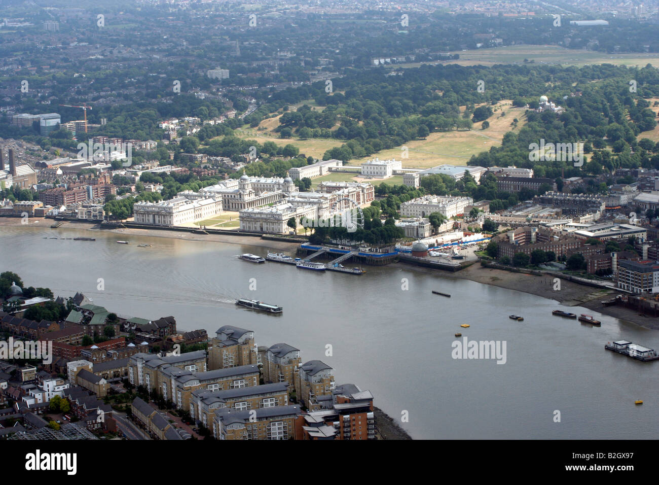 Greenwich aerial hi-res stock photography and images - Alamy