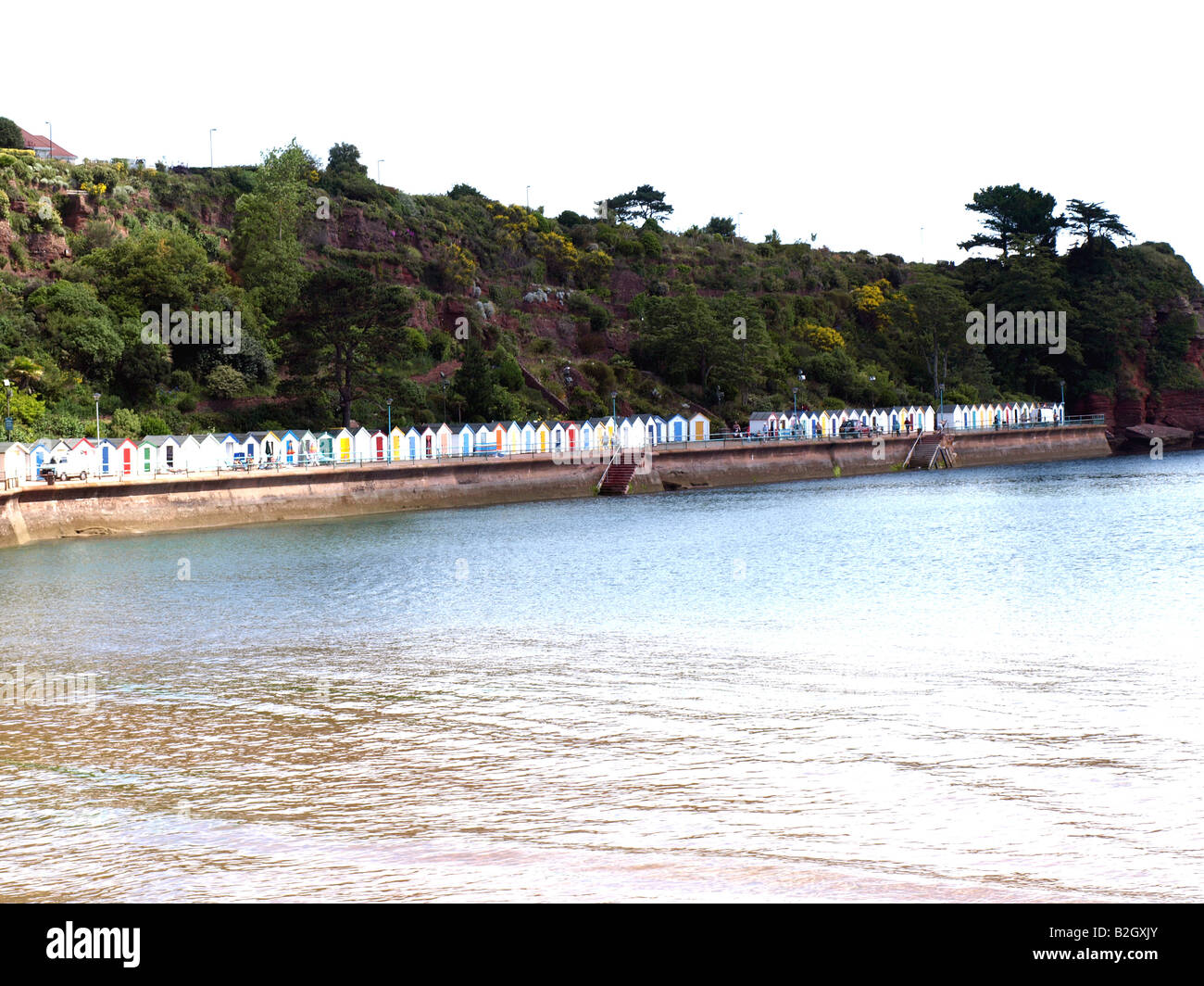 Beach huts on Roundham head from Goodrington beach,Goodrington,Paignton ...