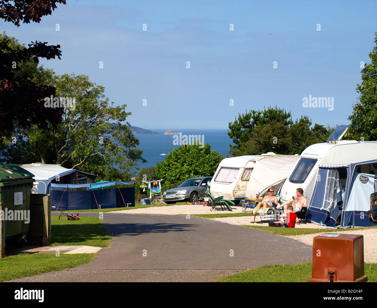 Beverley park campsite with views over Torbay at Goodrington,Paignton ...