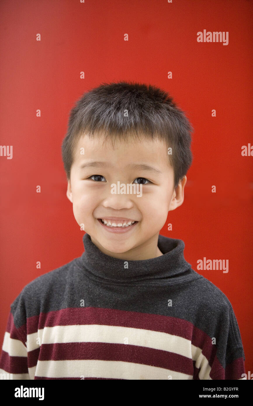 Portrait of a boy smiling Stock Photo - Alamy
