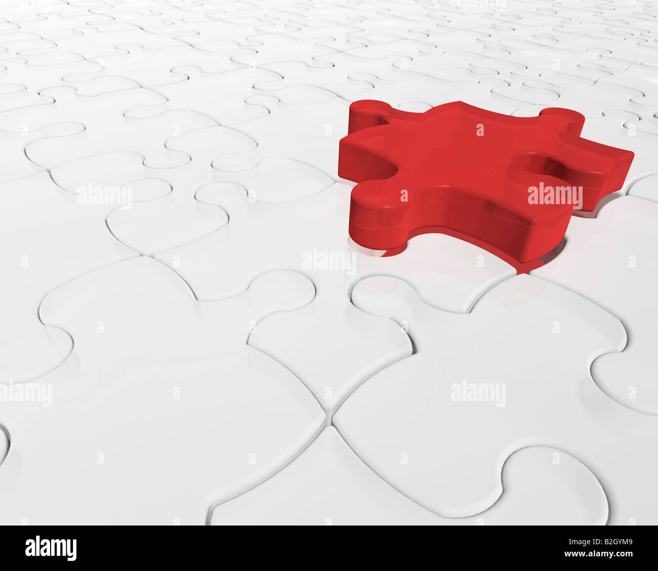 Puzzle missing red piece hi-res stock photography and images - Alamy