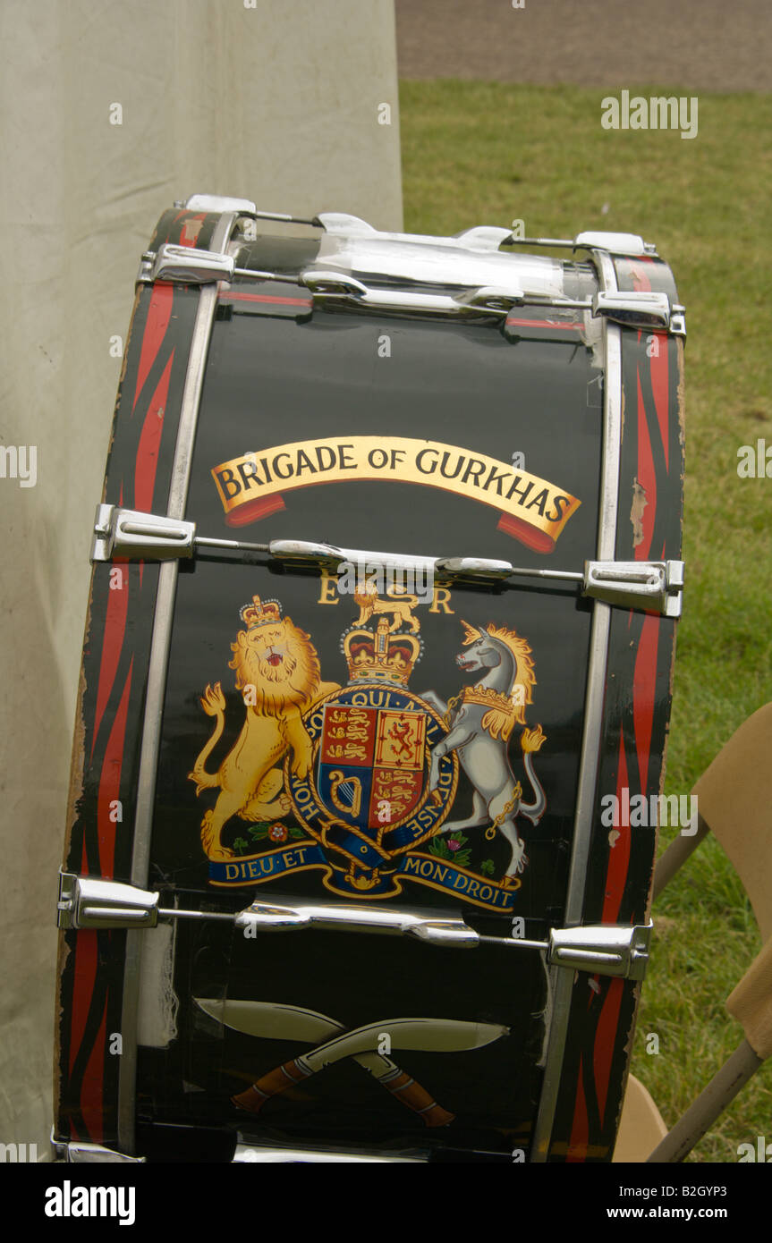 Drum of the Gurkha band Stock Photo - Alamy