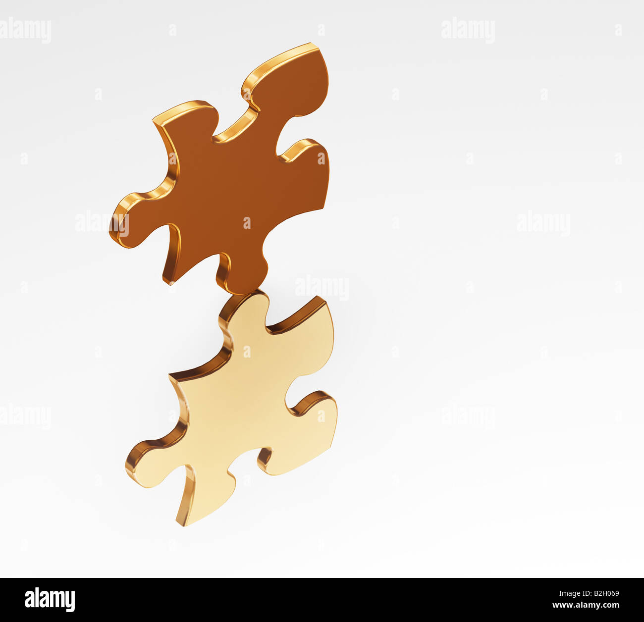 3D render of a balancing puzzle piece Stock Photo - Alamy