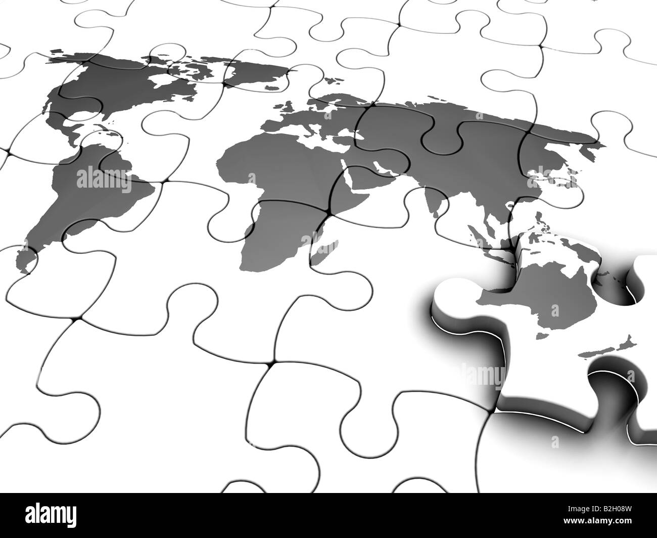 Jigsaw puzzle world map hi-res stock photography and images - Alamy