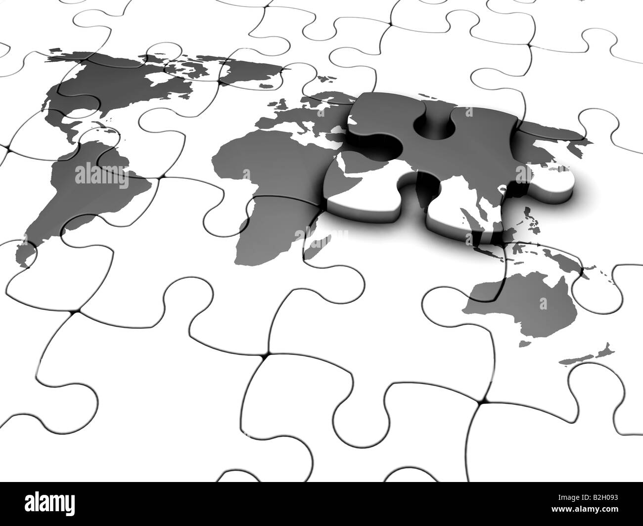 World map puzzle hi-res stock photography and images - Alamy