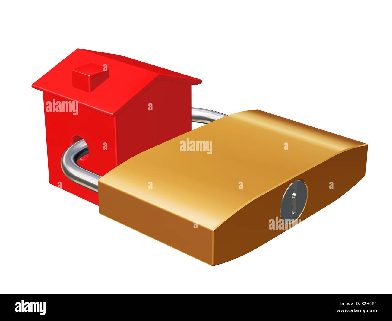 Padlock house money hi-res stock photography and images - Alamy