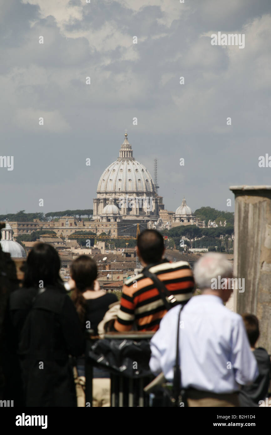 vatican dome seen from palatine hill in rome Stock Photo - Alamy