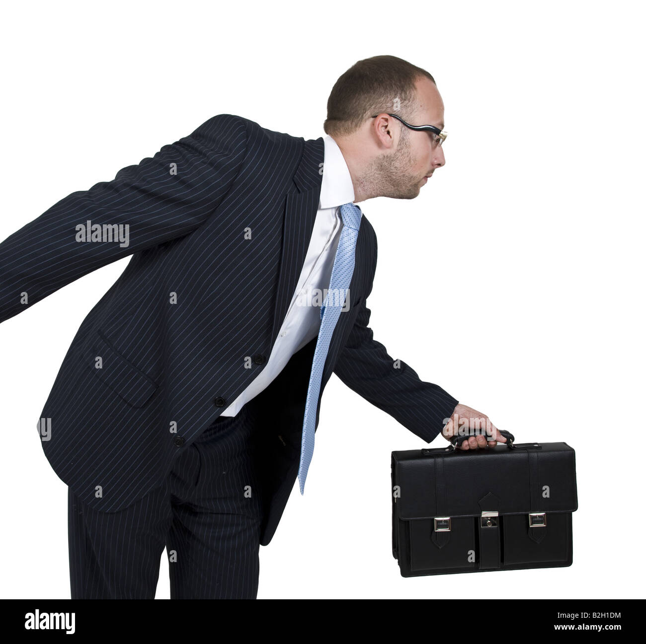 walking businessman on isolated background Stock Photo - Alamy