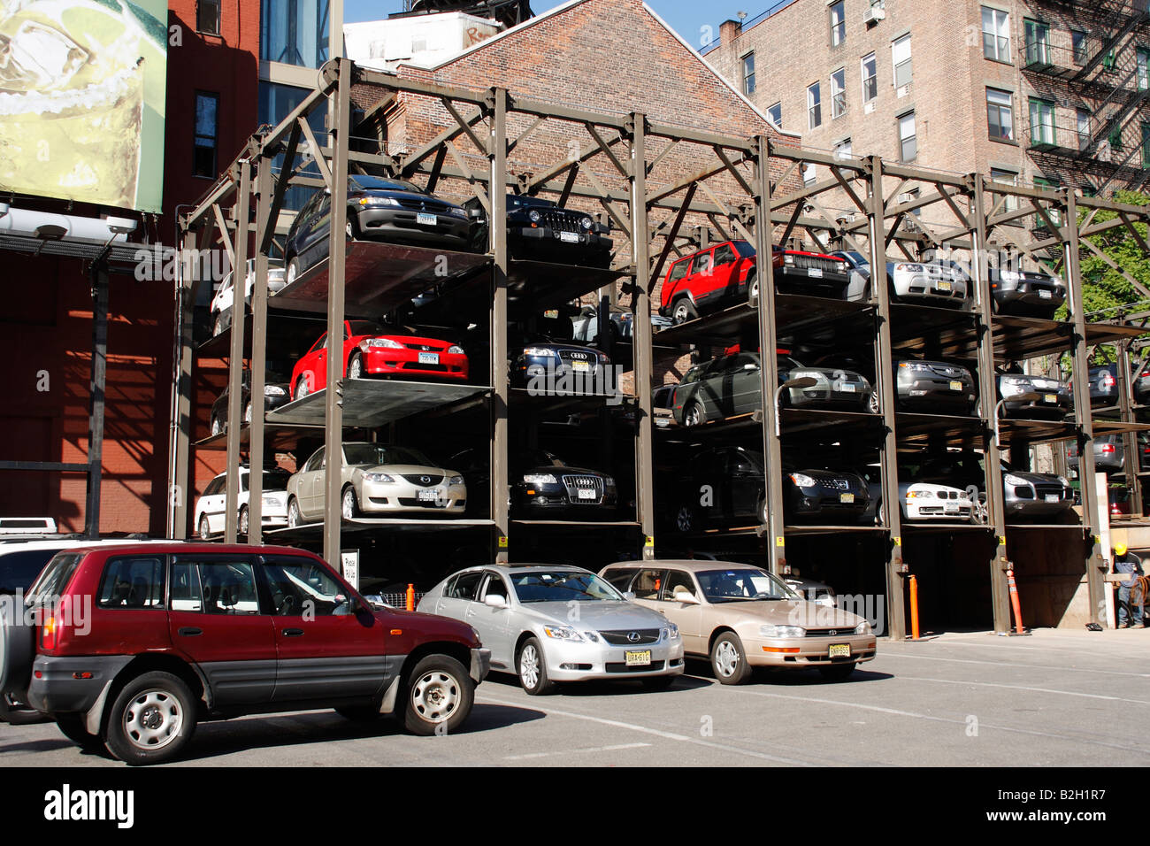 Outdoor car parking - New York City, USA Stock Photo - Alamy