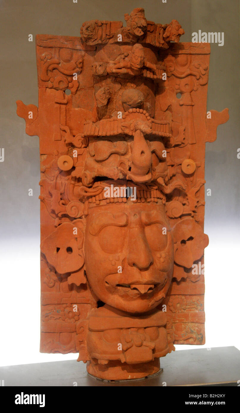 Mayan Art, Palenque Archaeological Museum, Chiapas State, Mexico Stock ...