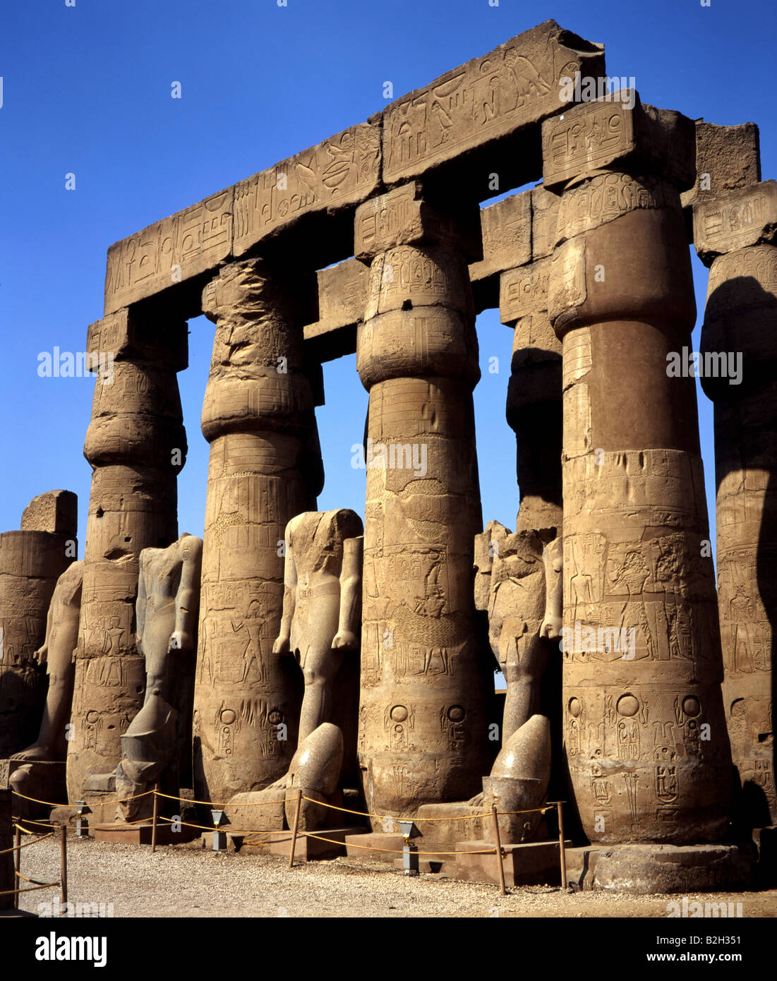 Luxor Temple, Court of Ramses 2nd 1304-1237BC, 19th Dynasty, New ...