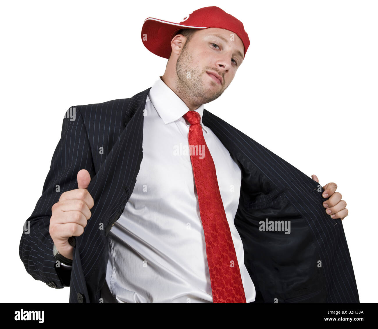 cool businessman on isolated background Stock Photo - Alamy