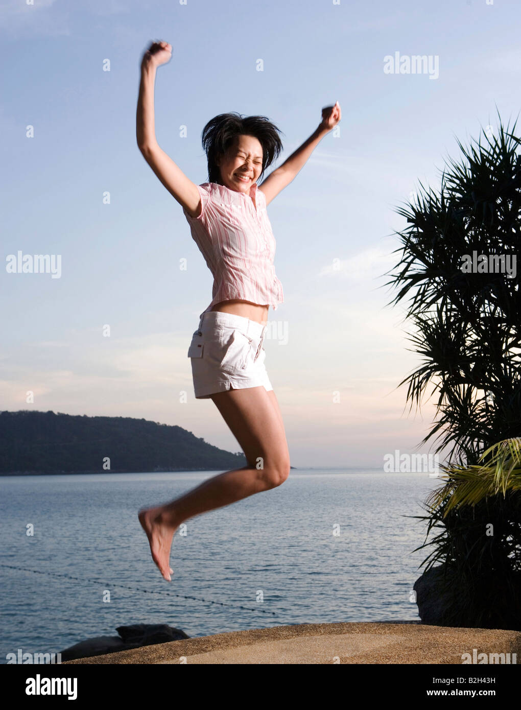 Blurred woman jumping water hi-res stock photography and images - Alamy