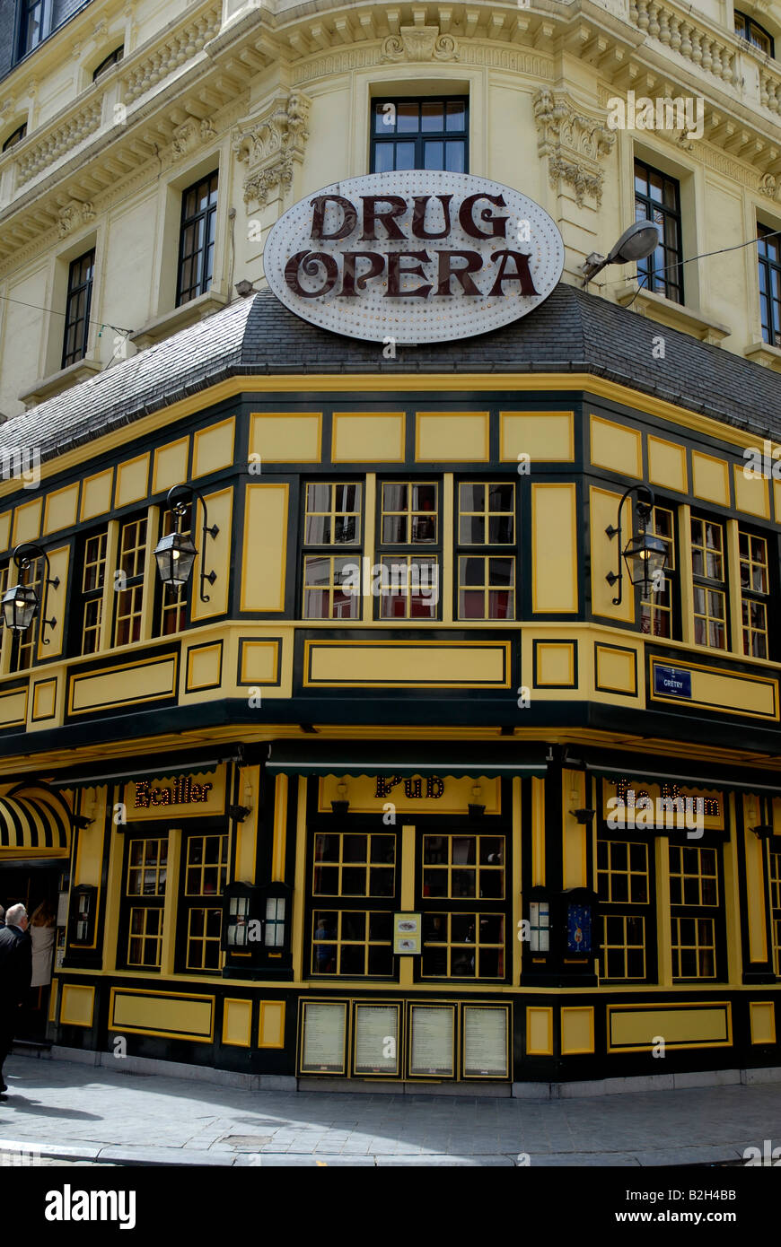 Drug Opera restaurant in Brussels Belgium Stock Photo - Alamy