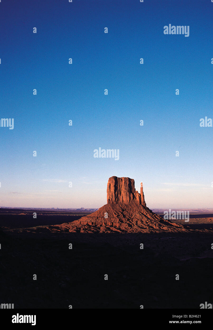 USA. Arizona. Monument Valley. West Mitten Butte rock formation Stock ...