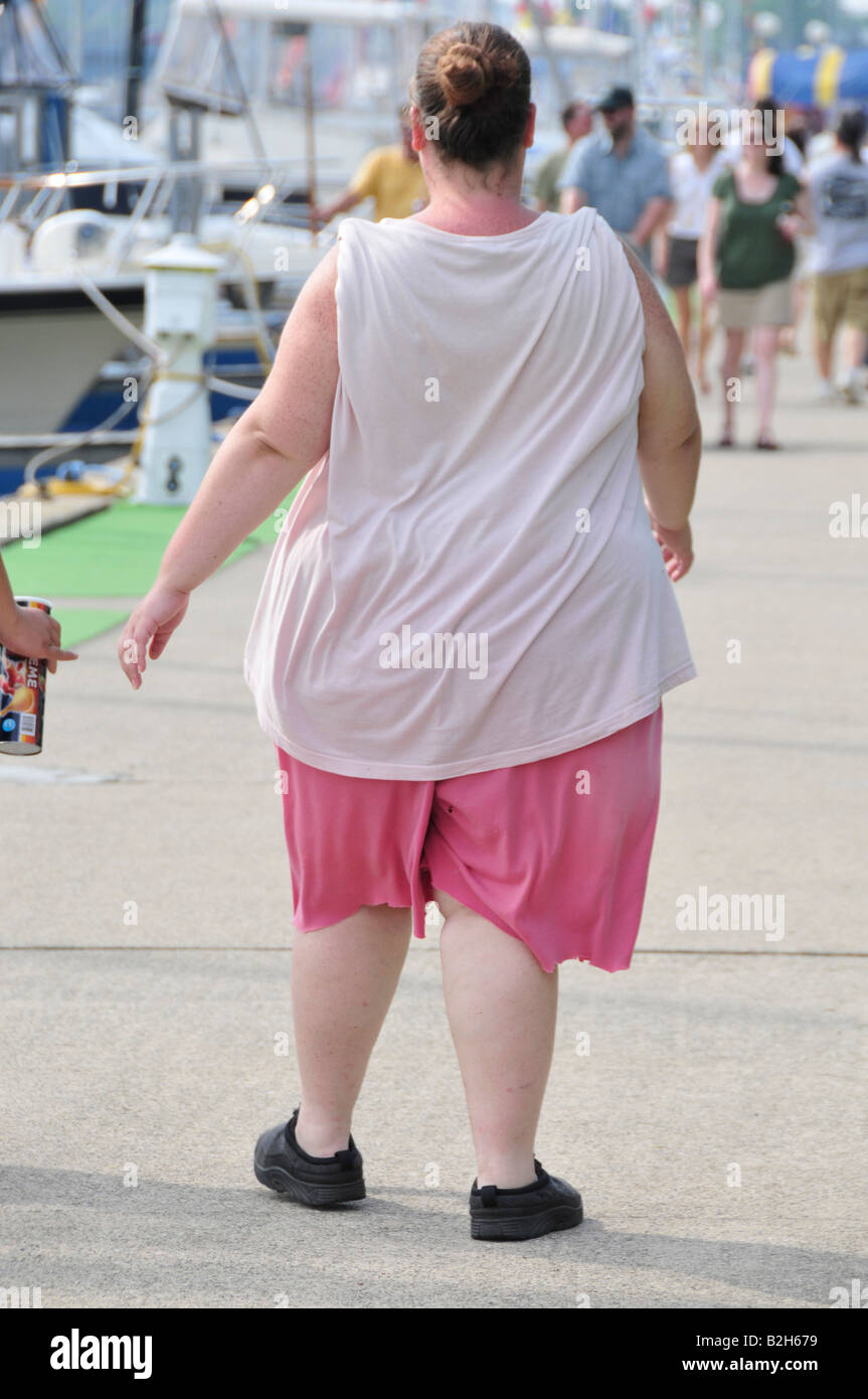 Obese fat adult woman Stock Photo - Alamy