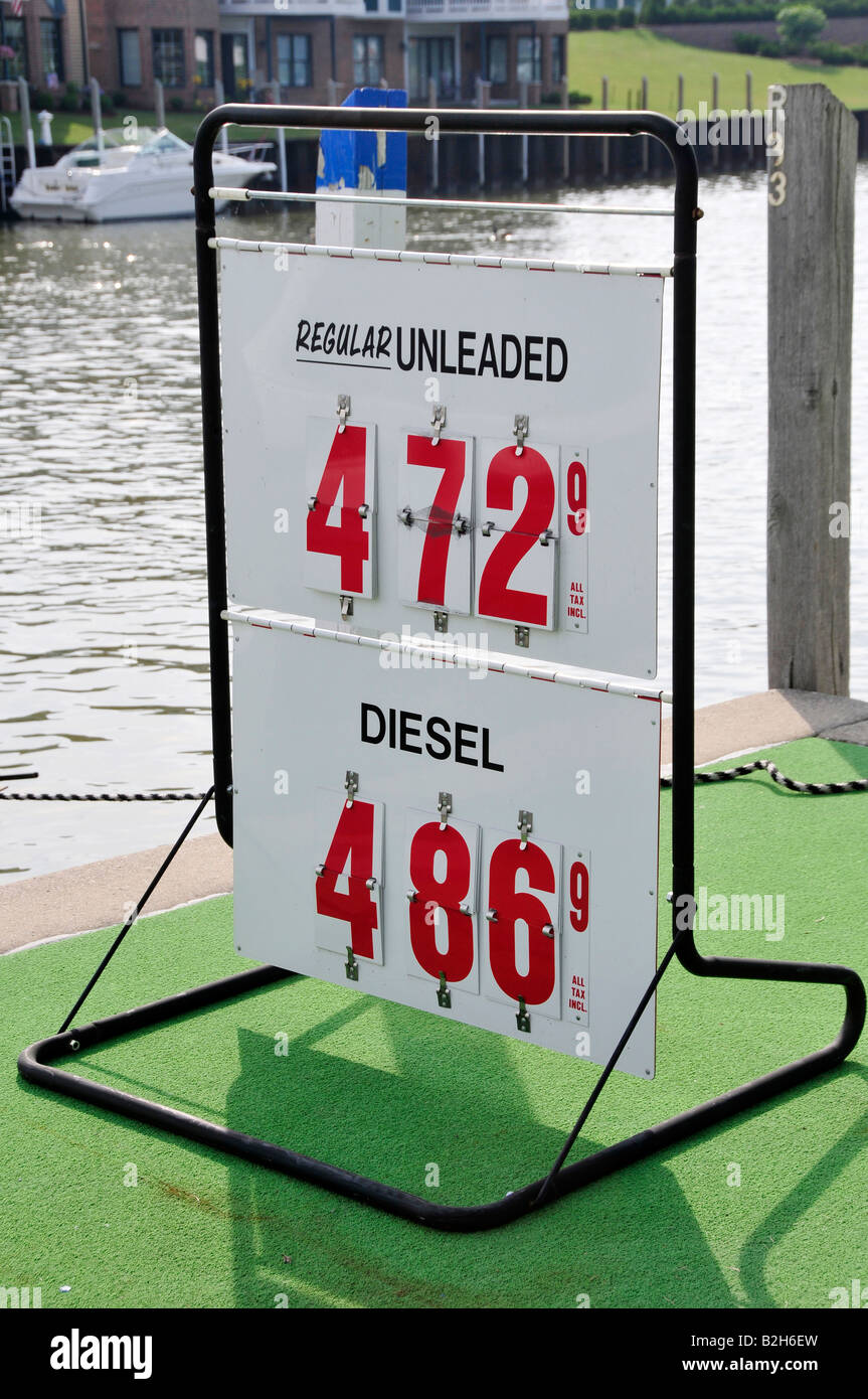 Gasoline price sign hi-res stock photography and images - Alamy