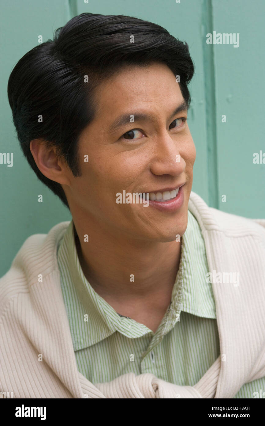 Portrait of a mid adult man smiling Stock Photo - Alamy